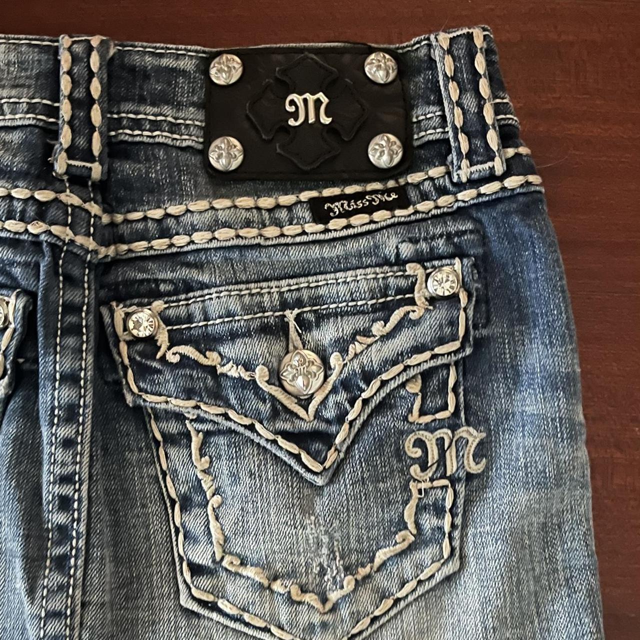 Miss Me denim mini skirt fits a 25 offers... - Depop