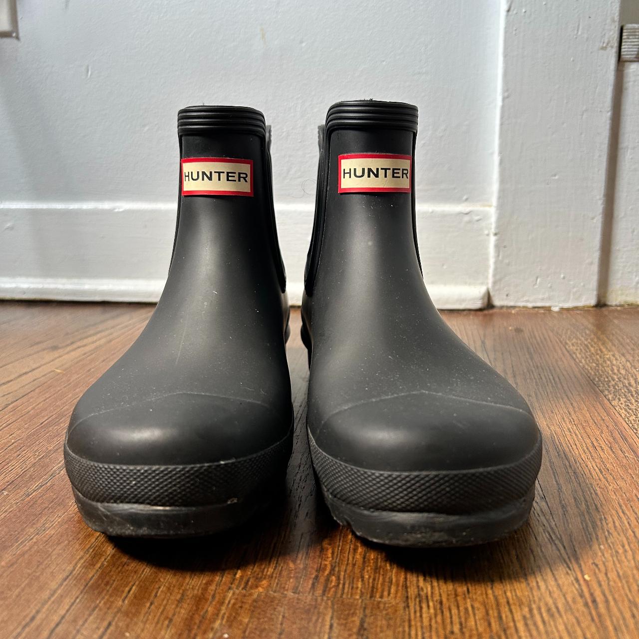 Short Hunter Rain Boots - Black Size - 8.5... - Depop