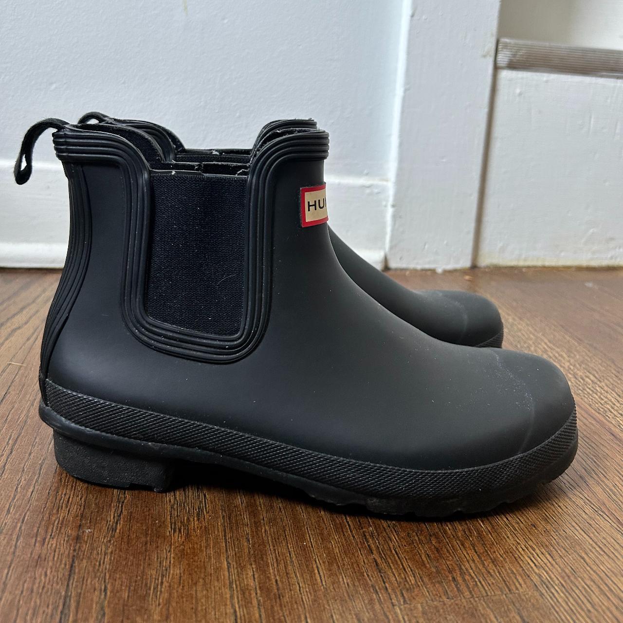 Short Hunter Rain Boots - Black Size - 8.5... - Depop
