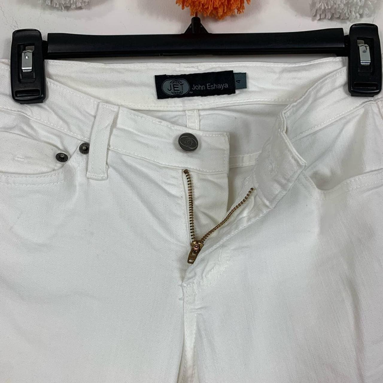JET John Eshaya White Skinny Jeans 4 Size:... - Depop