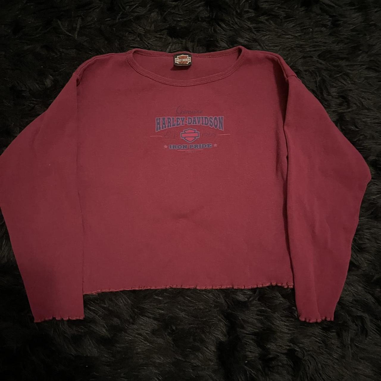 ‘99 harley davidson crop top very y2k, cute color... - Depop