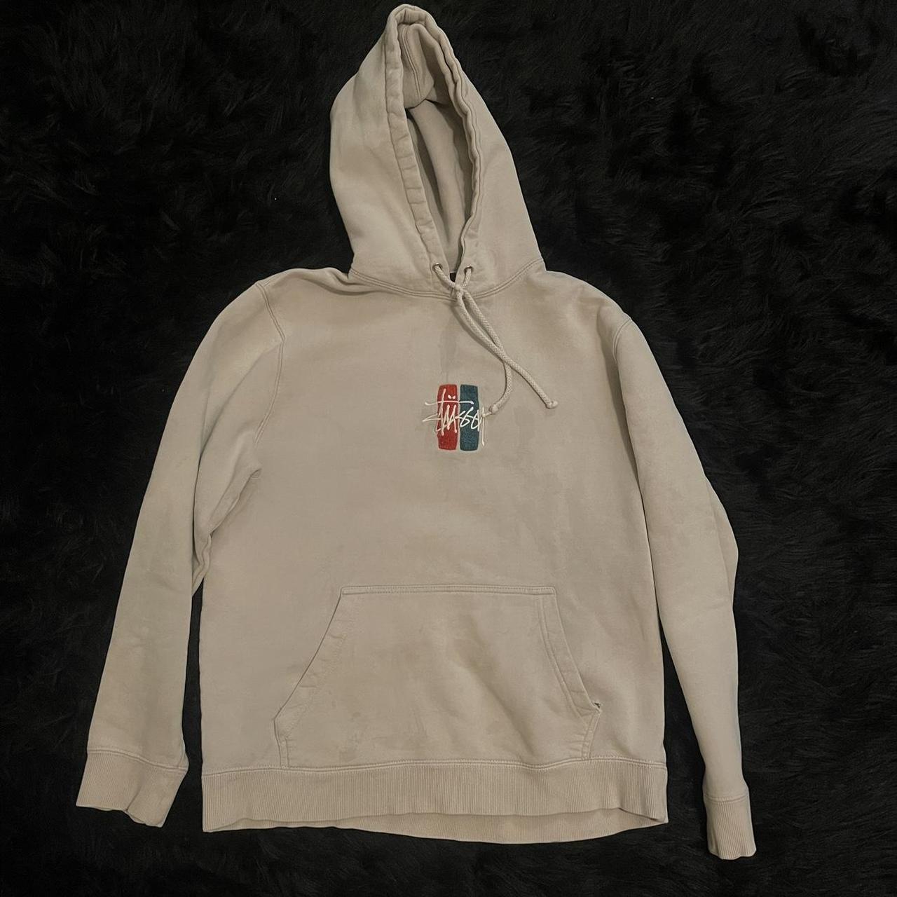 Stussy embroidered hoodie condition reflected in... - Depop