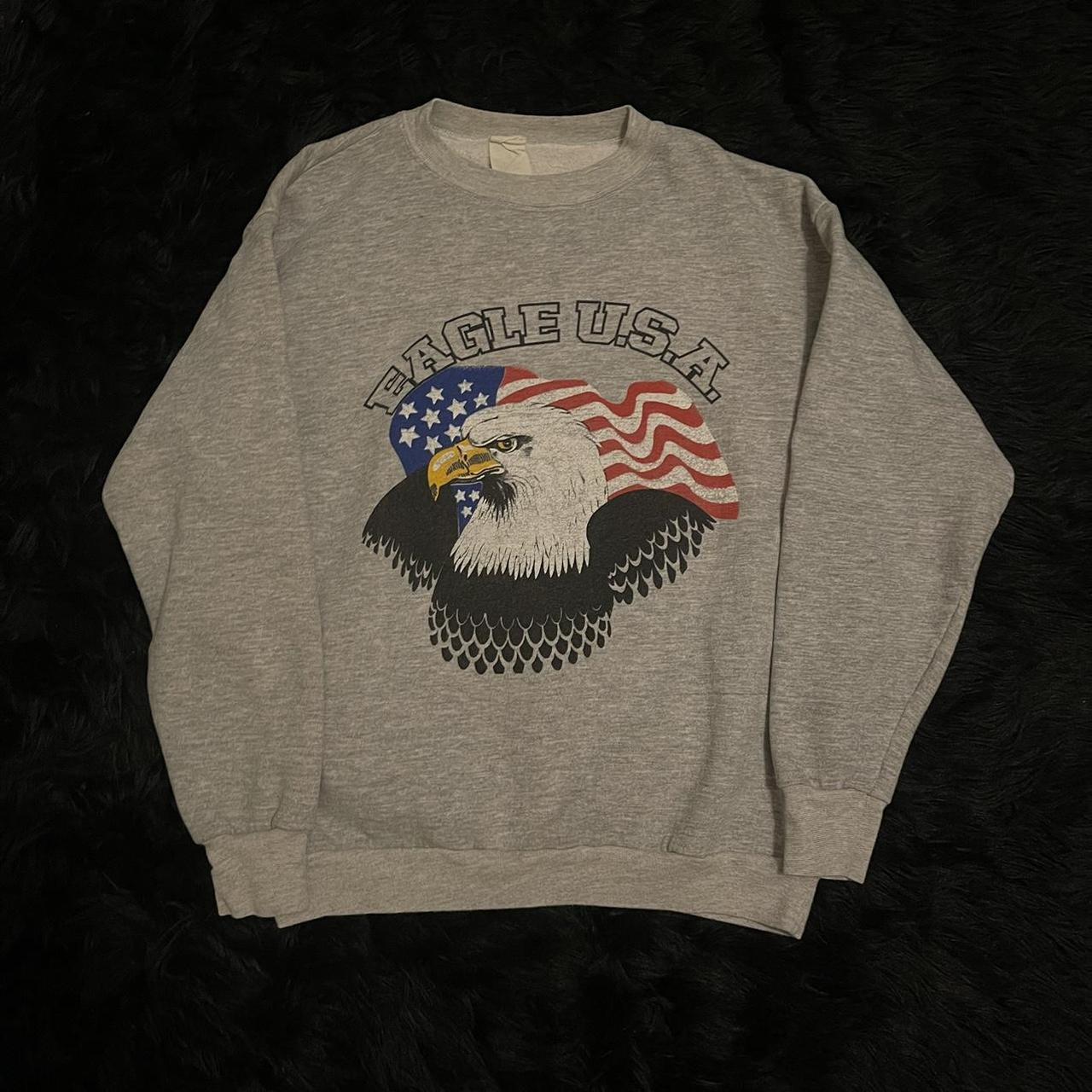 90s Eagle Usa crewneck really cool graphic... - Depop