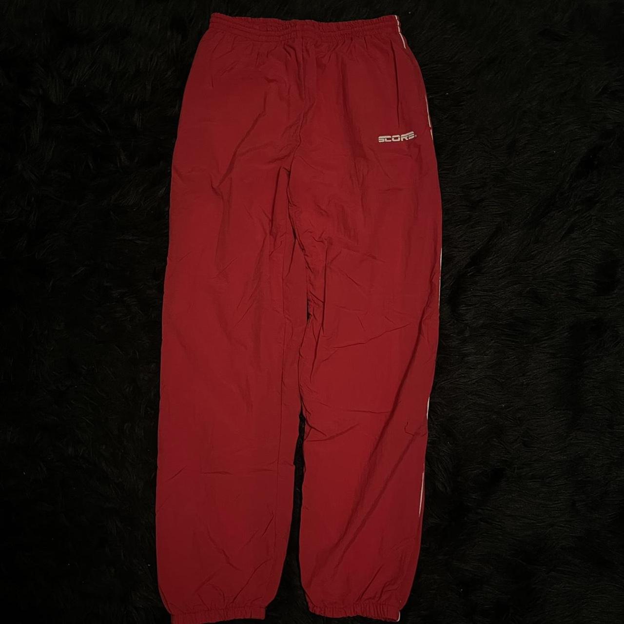 80s track pants soccer track pants with cool... - Depop