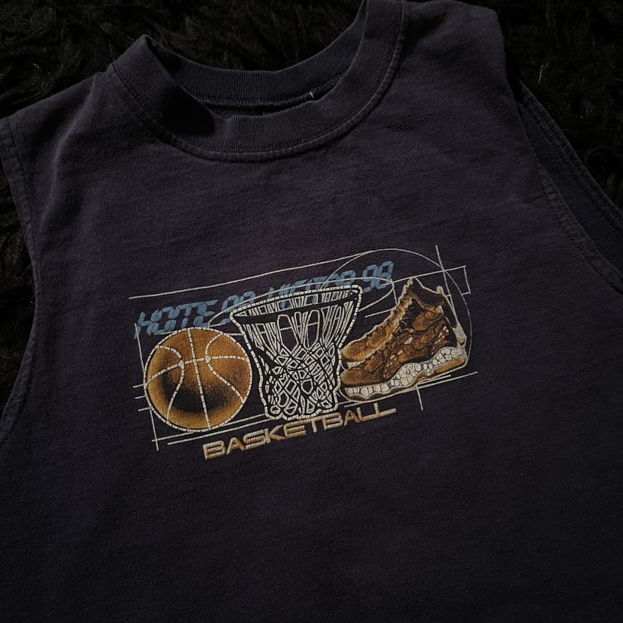 y2k baby tee cool basketball graphic dated ‘99 so i... - Depop