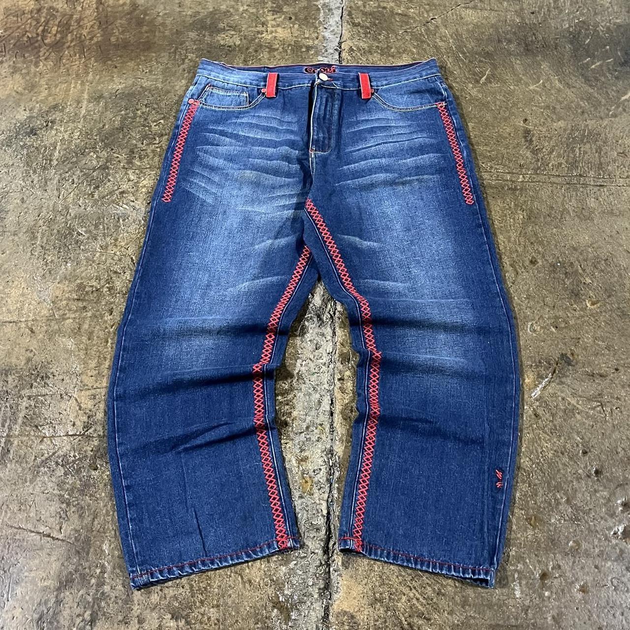 Crazy Vintage Y2K Coogi Baggy Embroidered Bumble Bee... - Depop