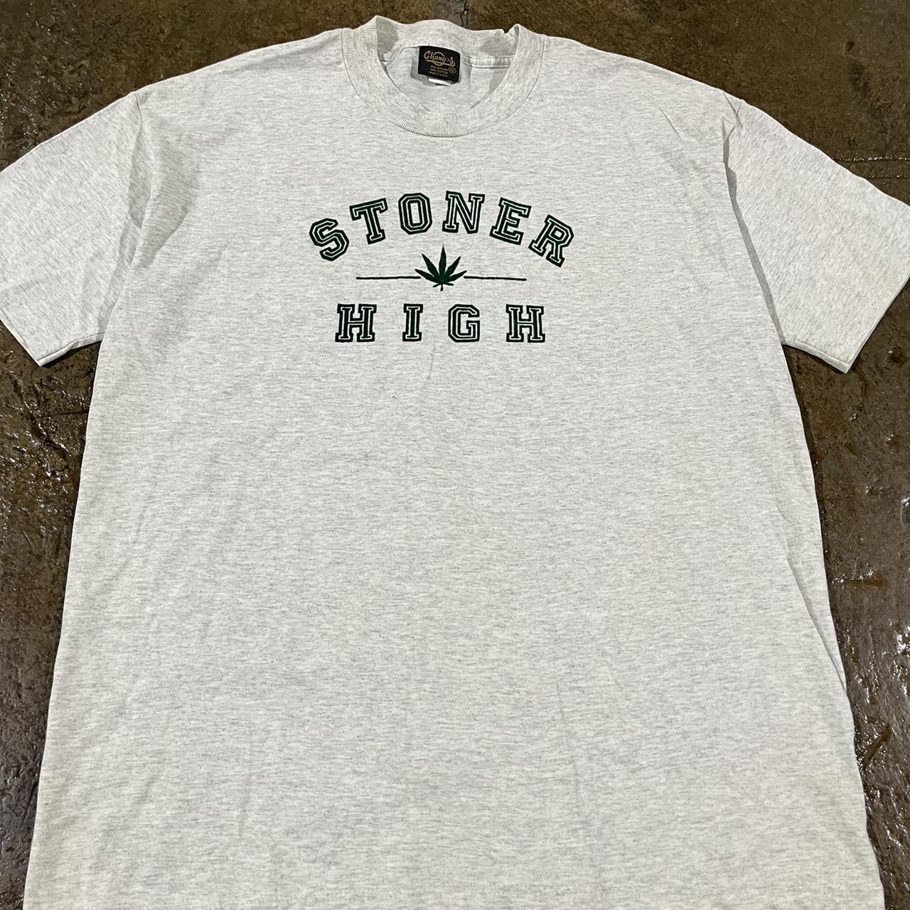 Crazy Vintage 90s Y2K Stoner High Tee Shirt Weed... - Depop