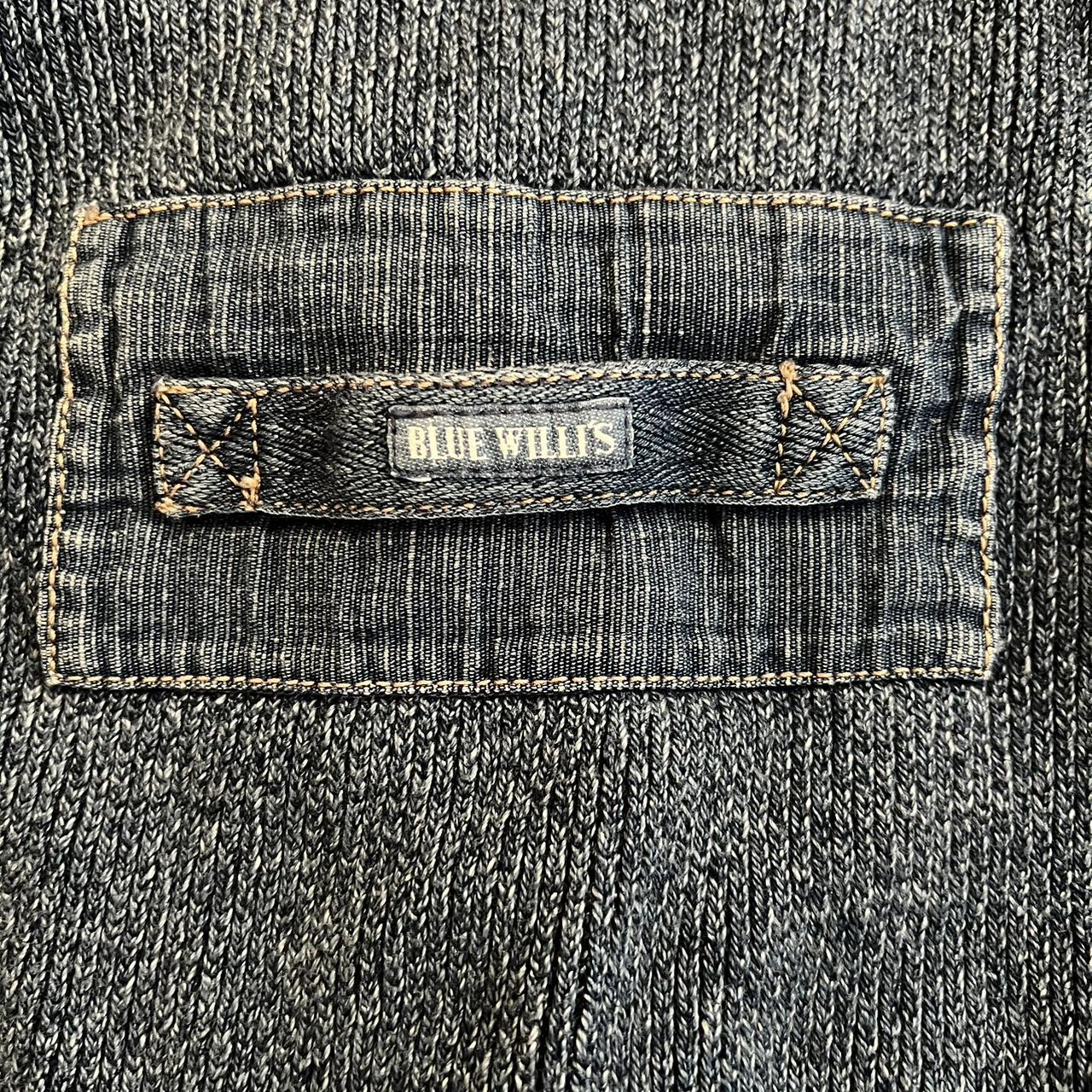 Authentic Blue Willis 1/4 button up sweater Chest:... - Depop