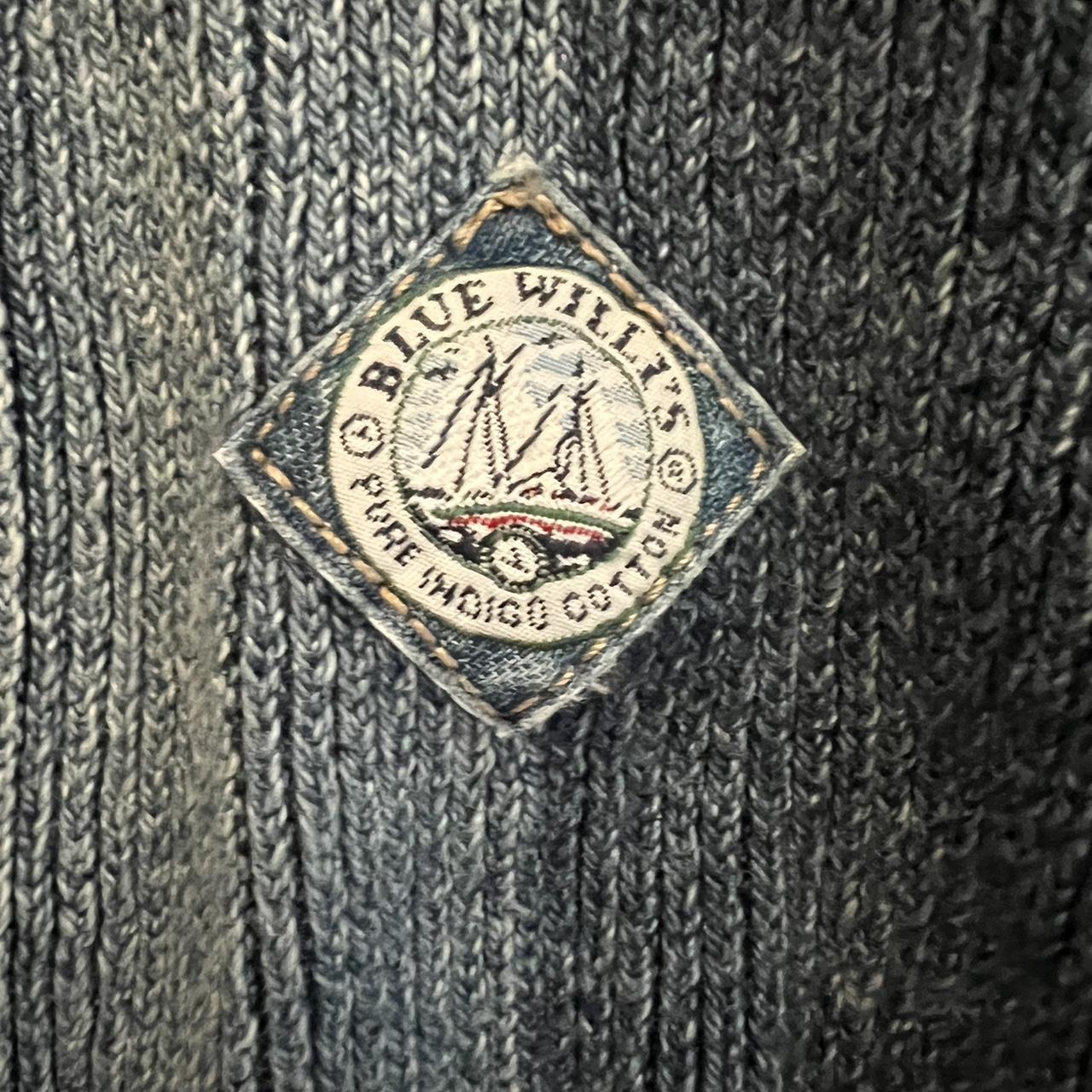 Authentic Blue Willis 1/4 button up sweater Chest:... - Depop