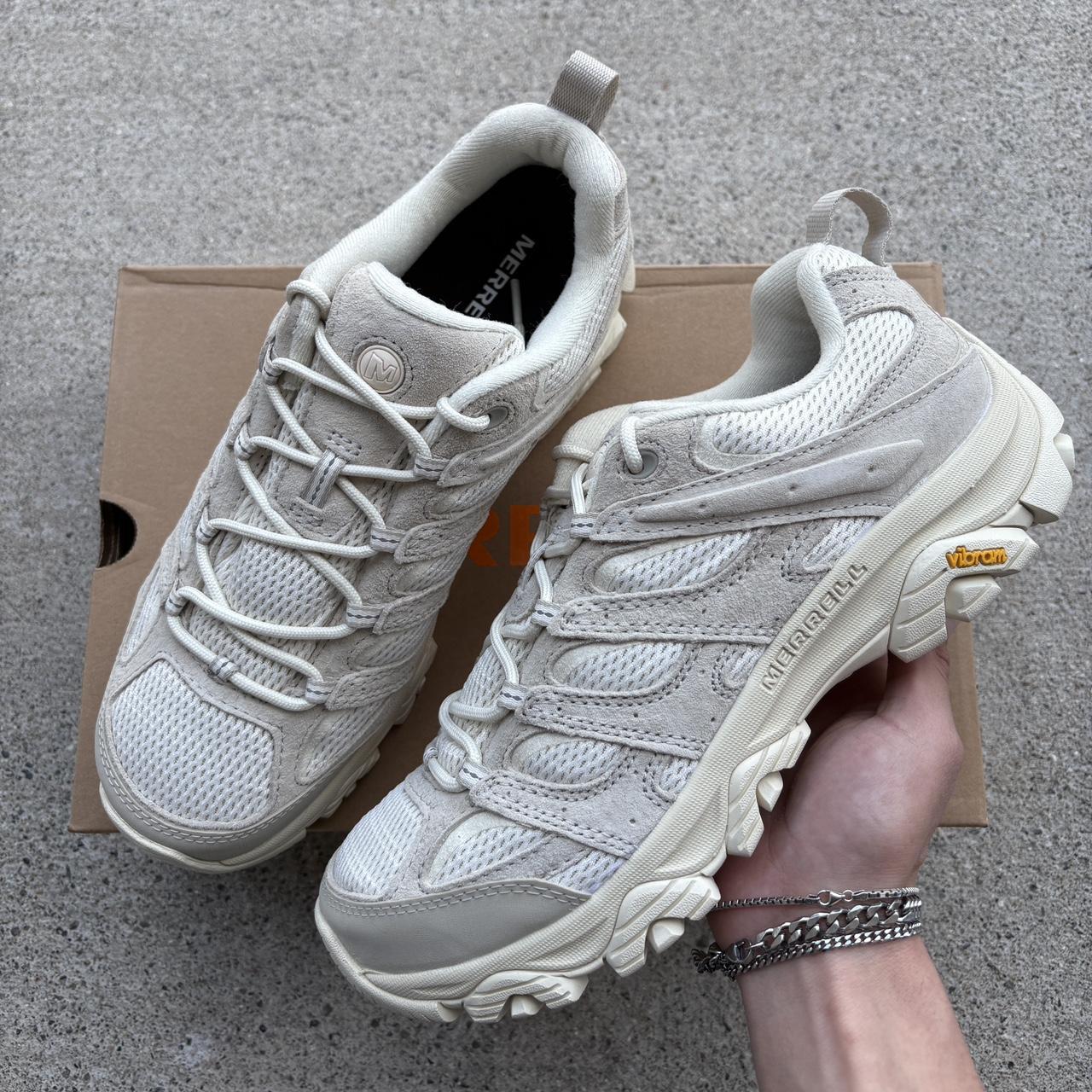 DS Merrell MOAB 3 Cream/Chalk Hiking Boots Men’s... | Depop