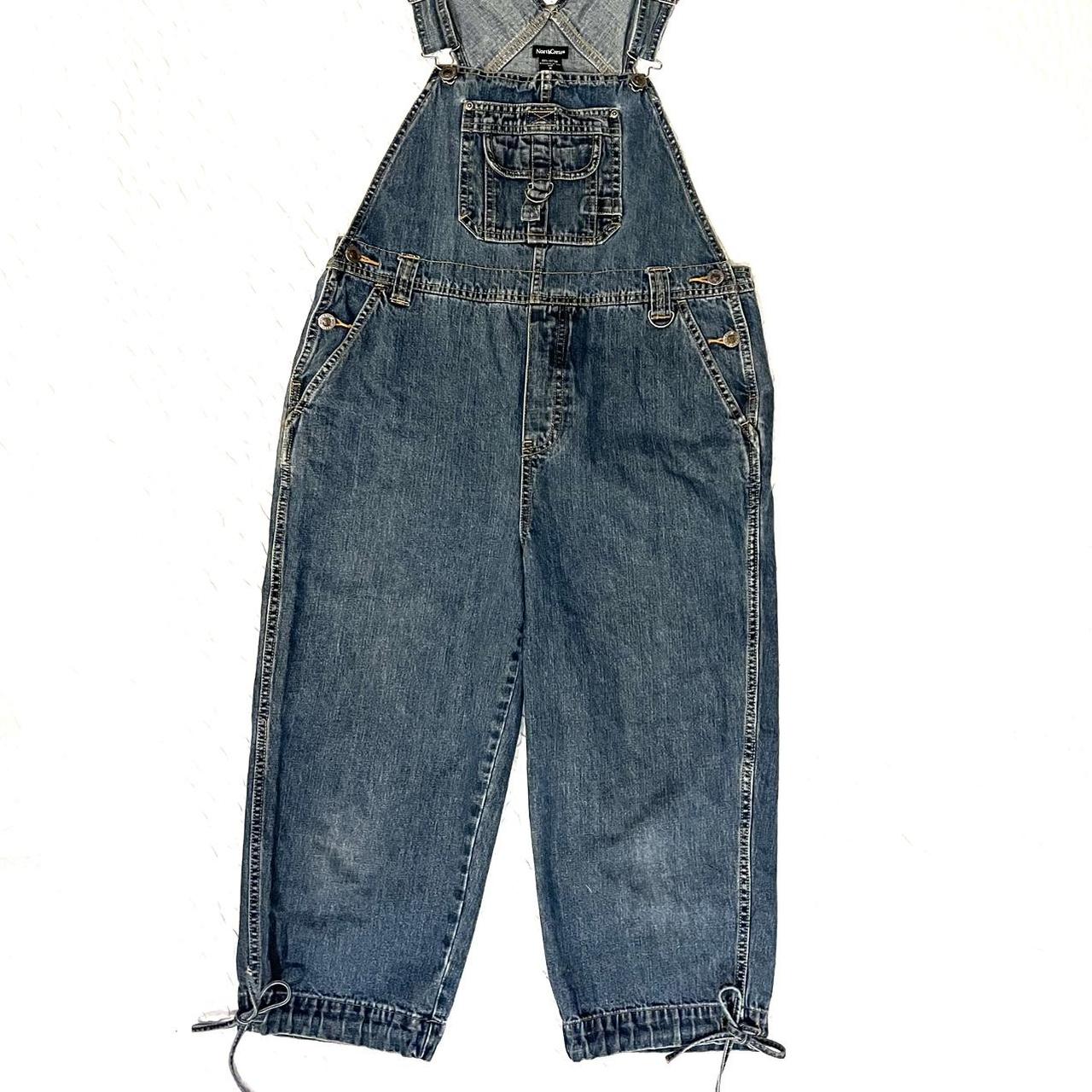 adorable denim capri overalls -size: women’s... - Depop