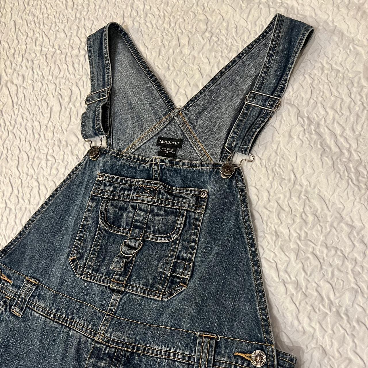 adorable denim capri overalls -size: women’s... - Depop