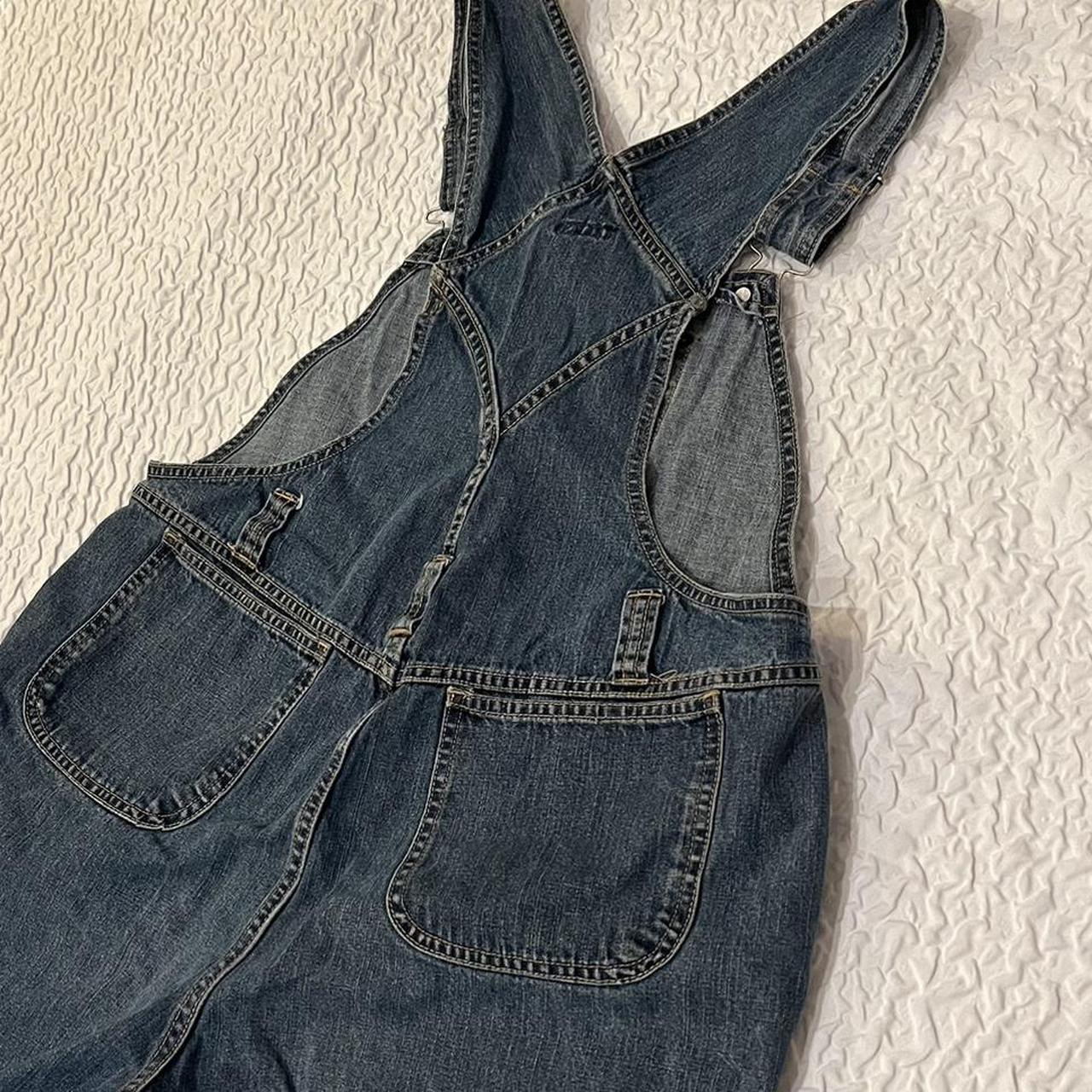 adorable denim capri overalls -size: women’s... - Depop