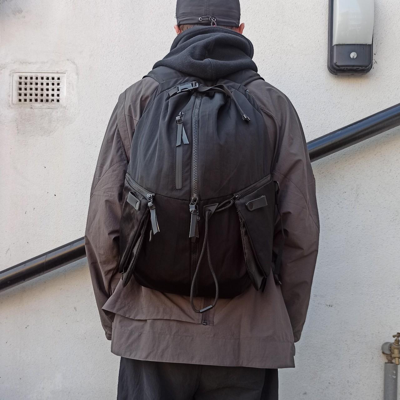 Black Utility Techwear Rucksack Bag - BNWT - Two way... - Depop