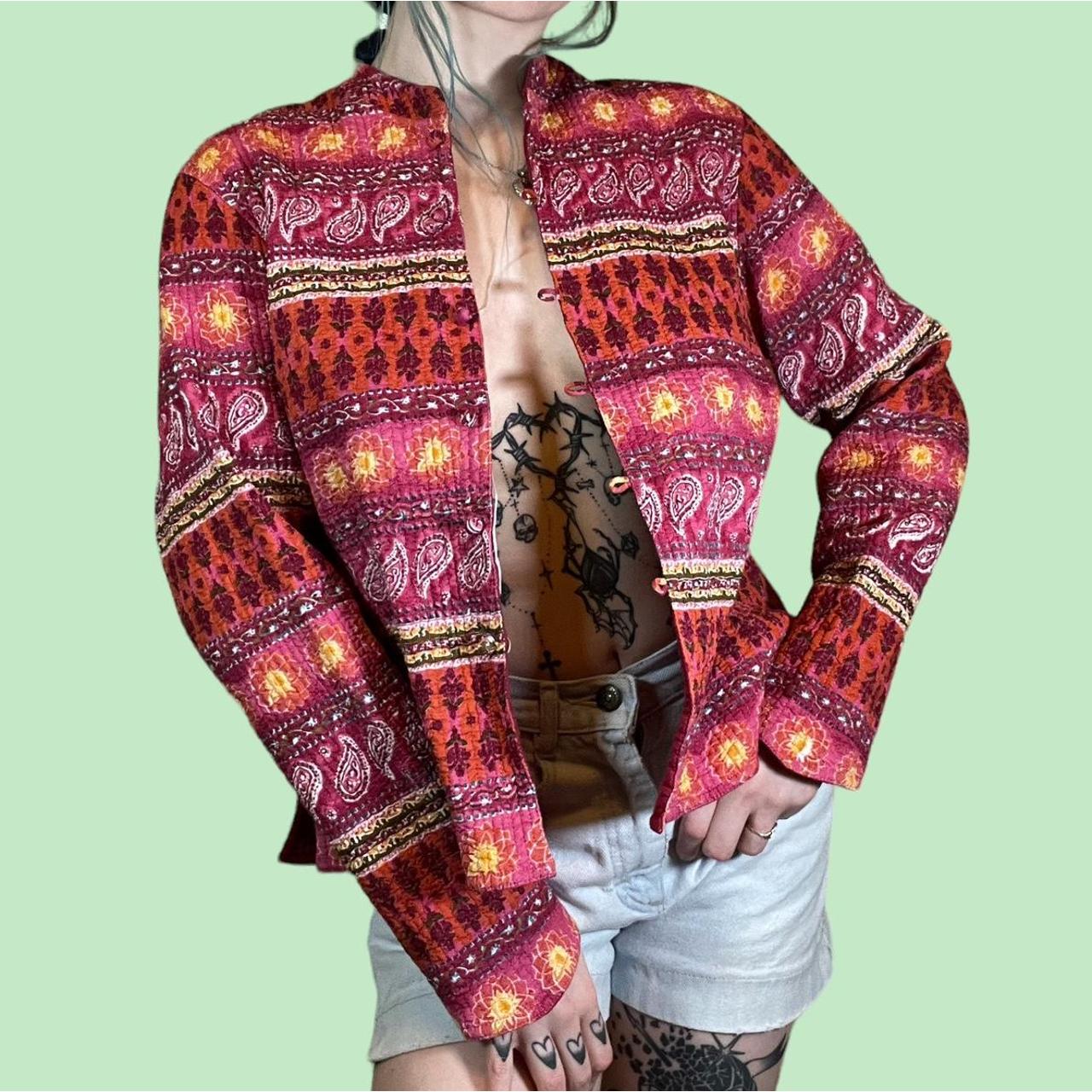 Super cute reversible quilted jacket! This piece is... - Depop