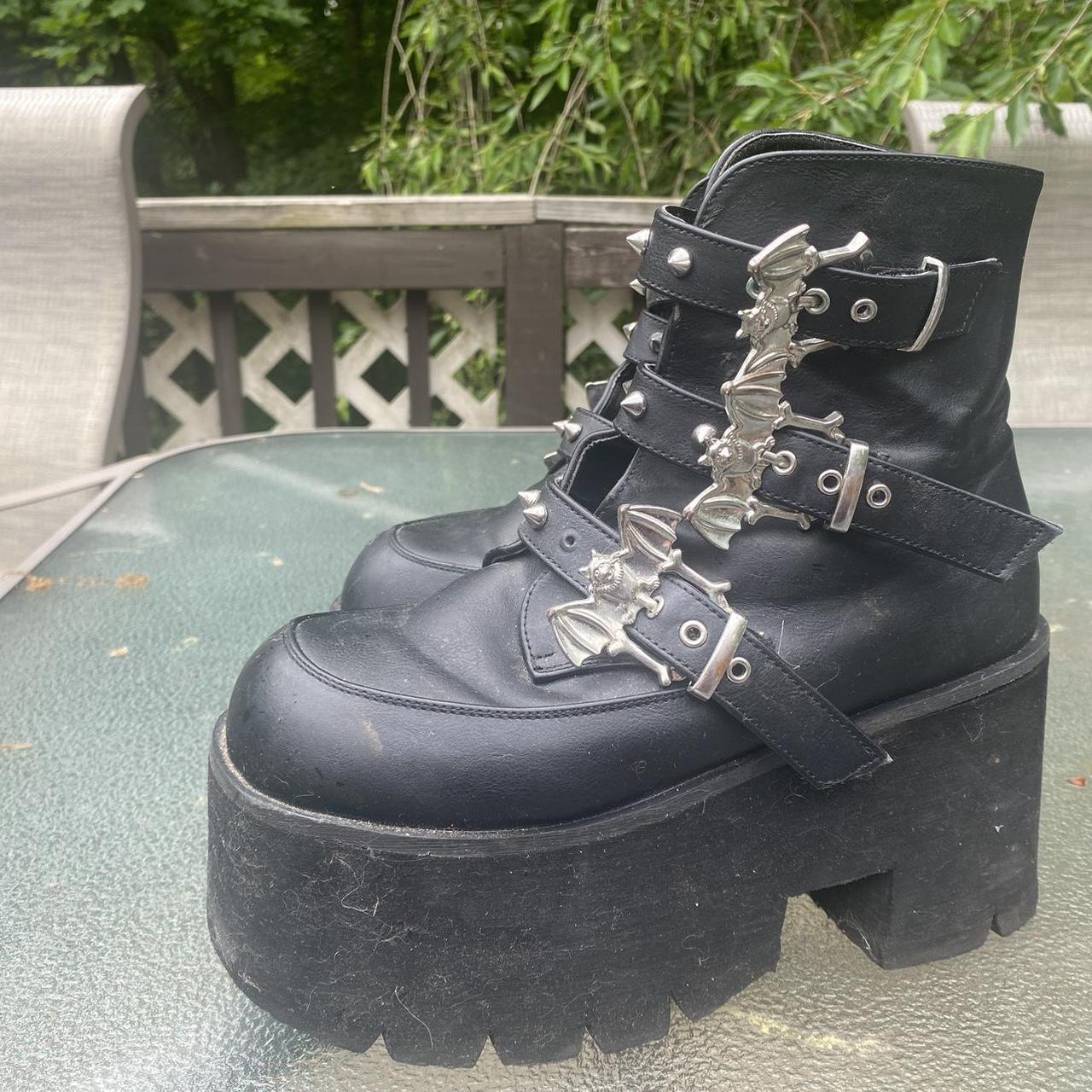 Demonia Ashes-55 Scuff mark on the toe of one shoe,... - Depop