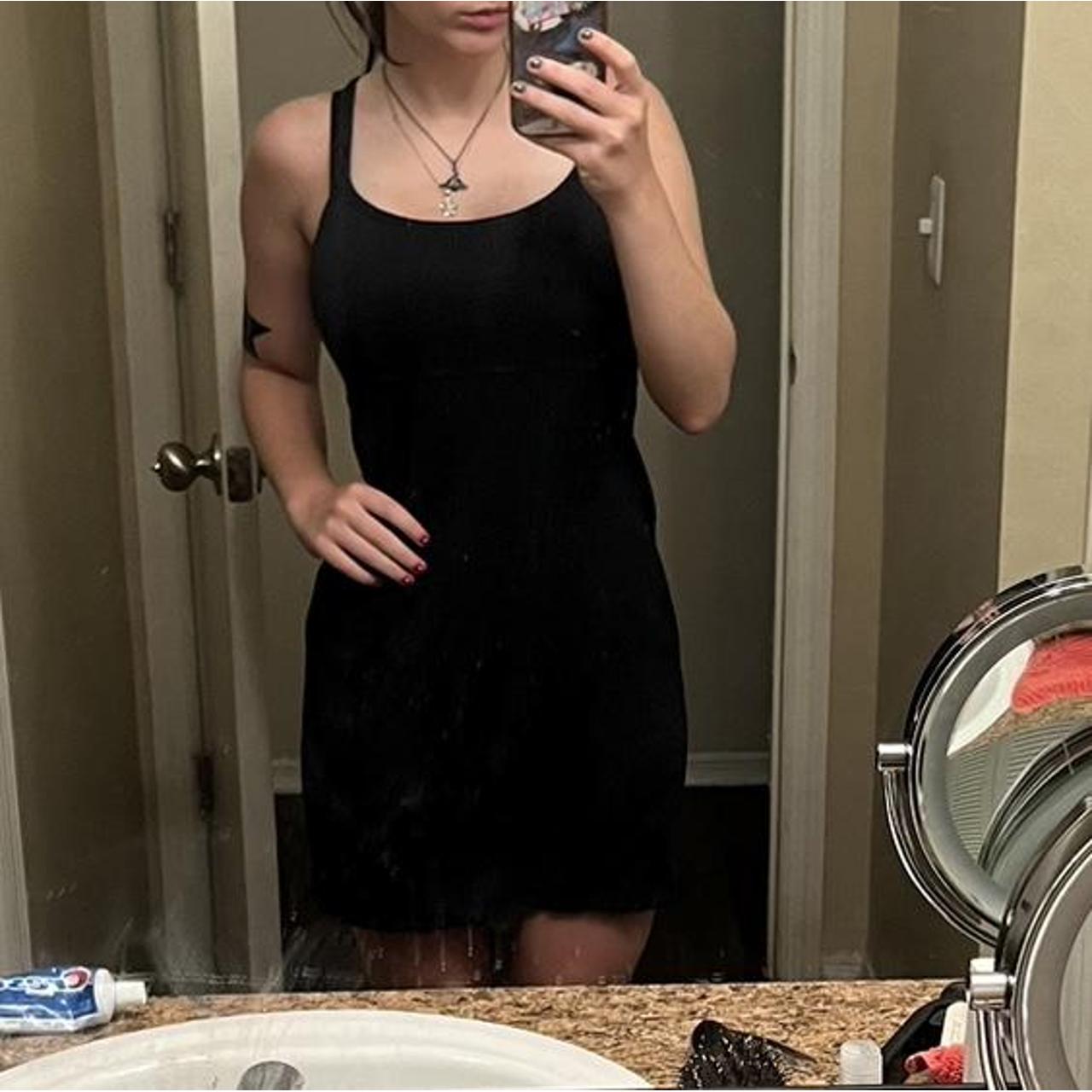 One Step Up black dress. No size on tag, but fits... - Depop