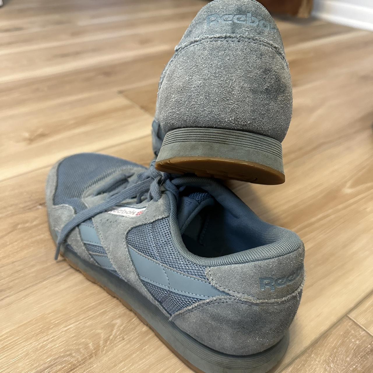 Men’s light blue Reebok sneakers. Tan sole #reebok... - Depop