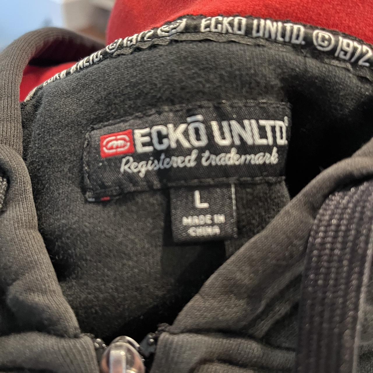 Ecko Unltd. Men's Black and Red Hoodie | Depop