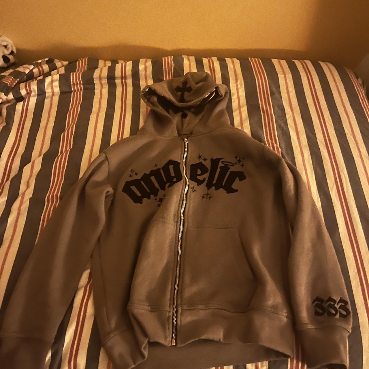 angelic motion zip up brand new silk hood price firm | Depop