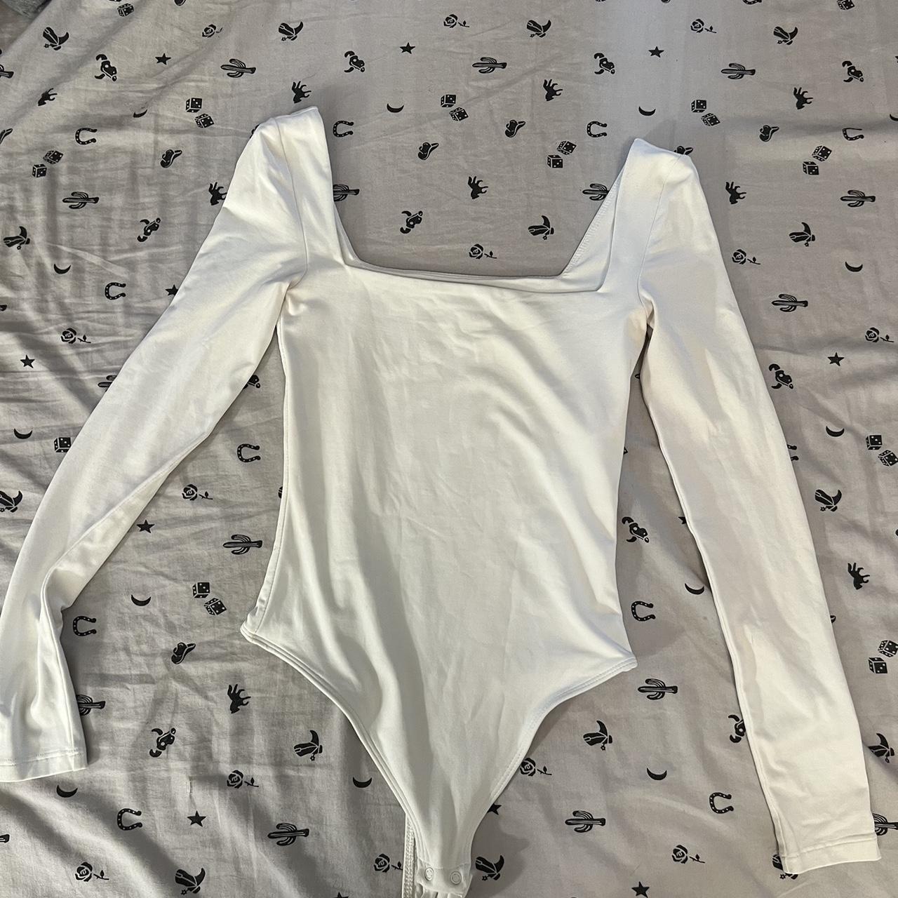 Aritzia babaton long sleeve square neck bodysuit.... - Depop