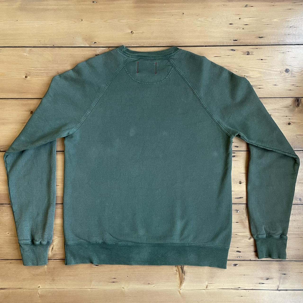 1990s Vintage Faded Green Hanes Sweatshirt A... - Depop