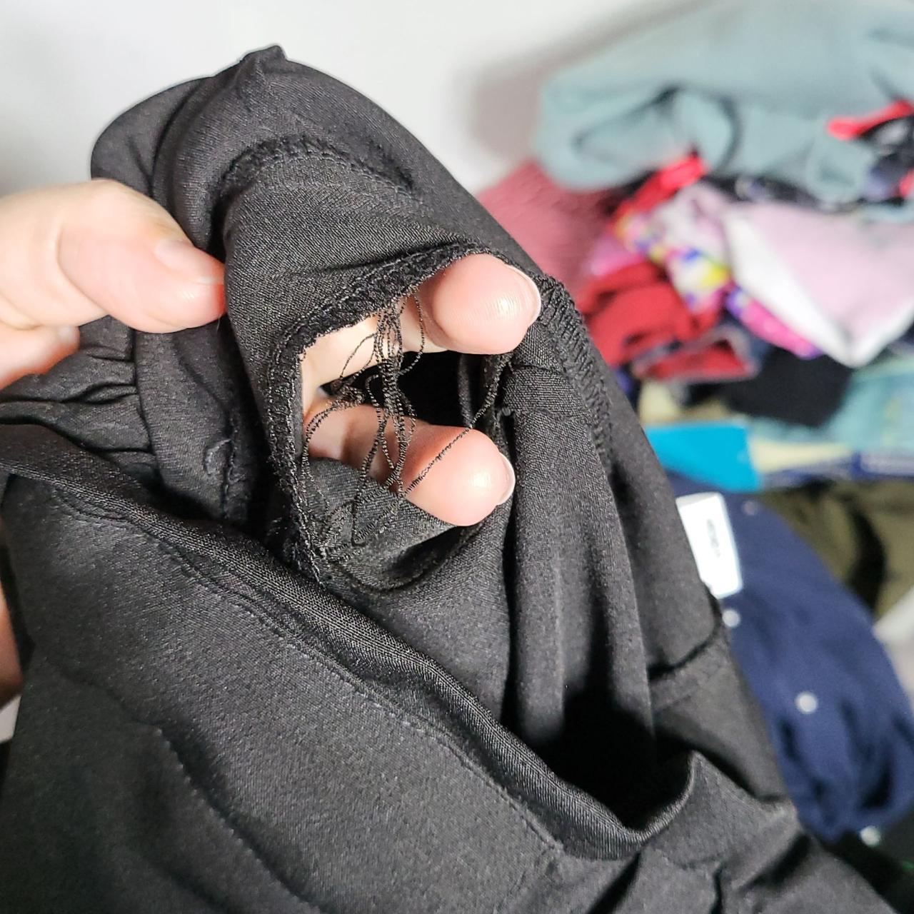 Revamped Black Belted Pants with Pockets Women's... - Depop