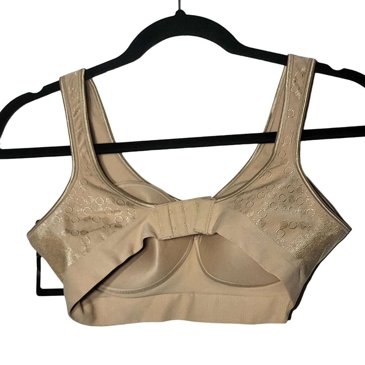 NWT Bali Womens Comfort Flex Fit Dot Printed Beige... - Depop