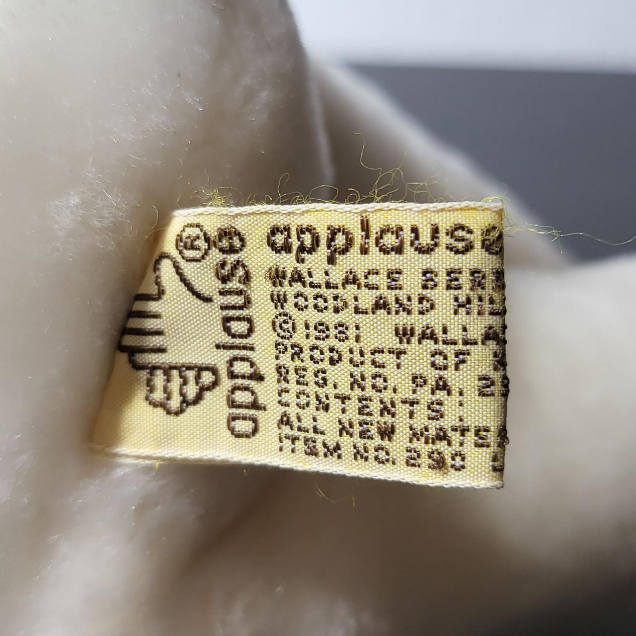 Vintage 1981 Applause Lionel Bear-Amour White Plush... - Depop