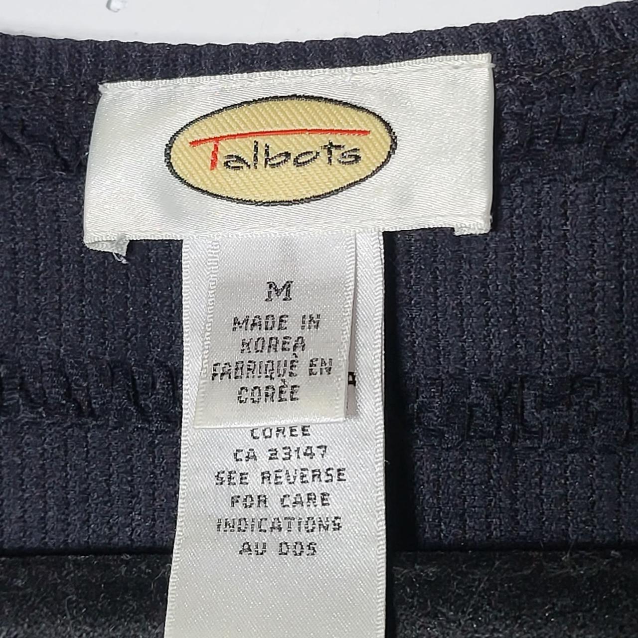 Talbots Black Textured Long Sleeve Shirt Women's... - Depop