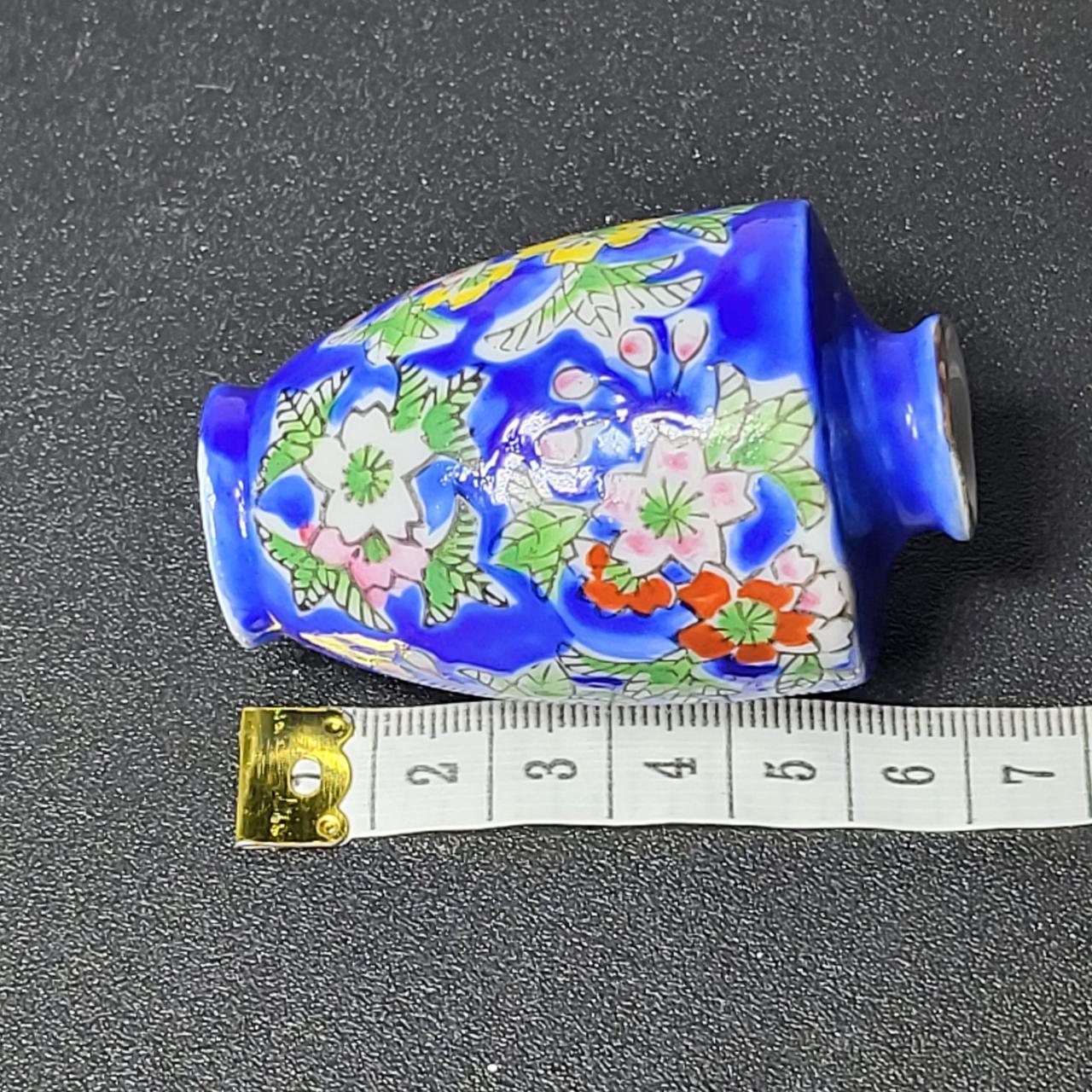 Vintage Japanese Hand Painted Mini Vase Blue... - Depop Vintage Japanese Hand Painted Mini Vase Blue... - Depop