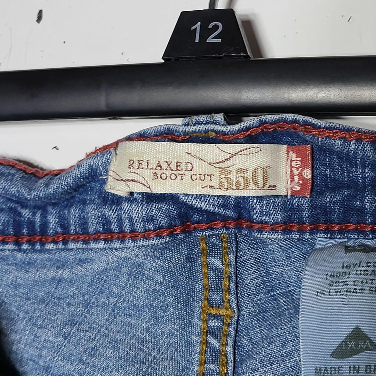 Levi's 550 Relaxed Bootcut High Rise Denim Blue... - Depop