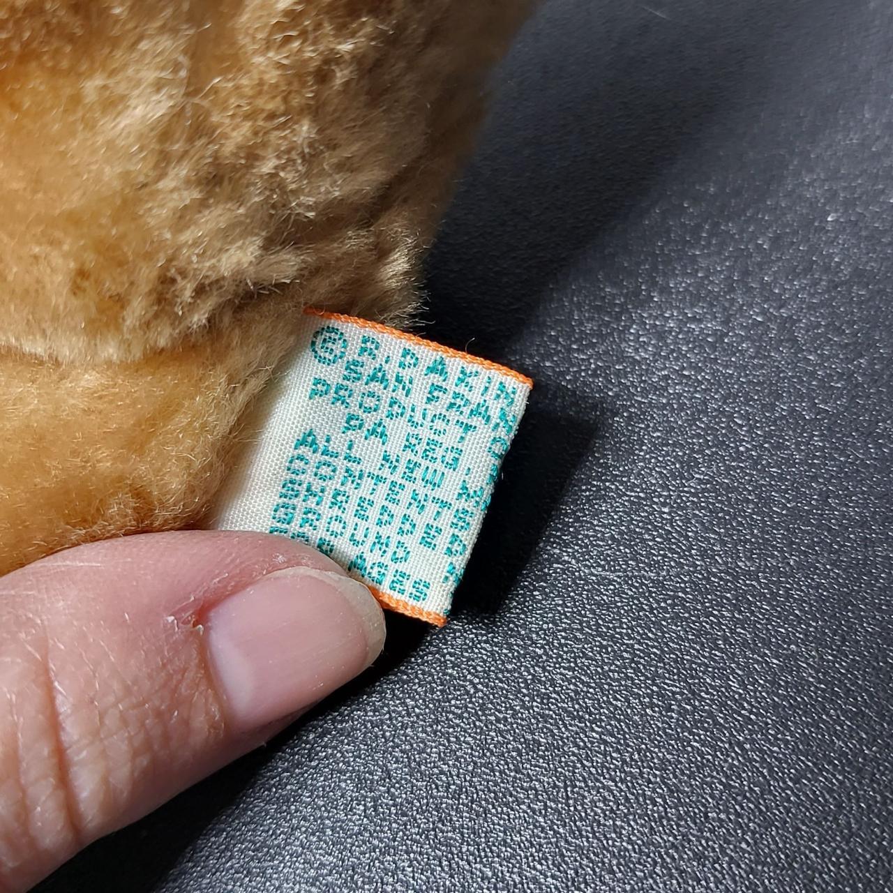 Vintage Dakin Bear Plush with Yellow Bow Brand:... - Depop