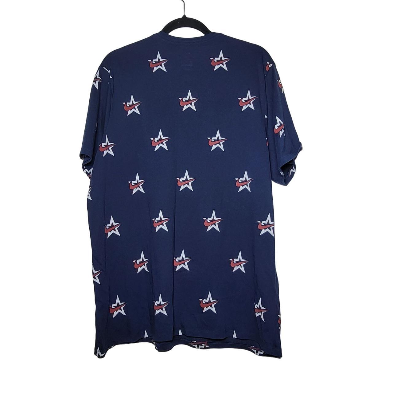 Nike Dri-Fit Star Print Navy T-Shirt Men's Size... - Depop