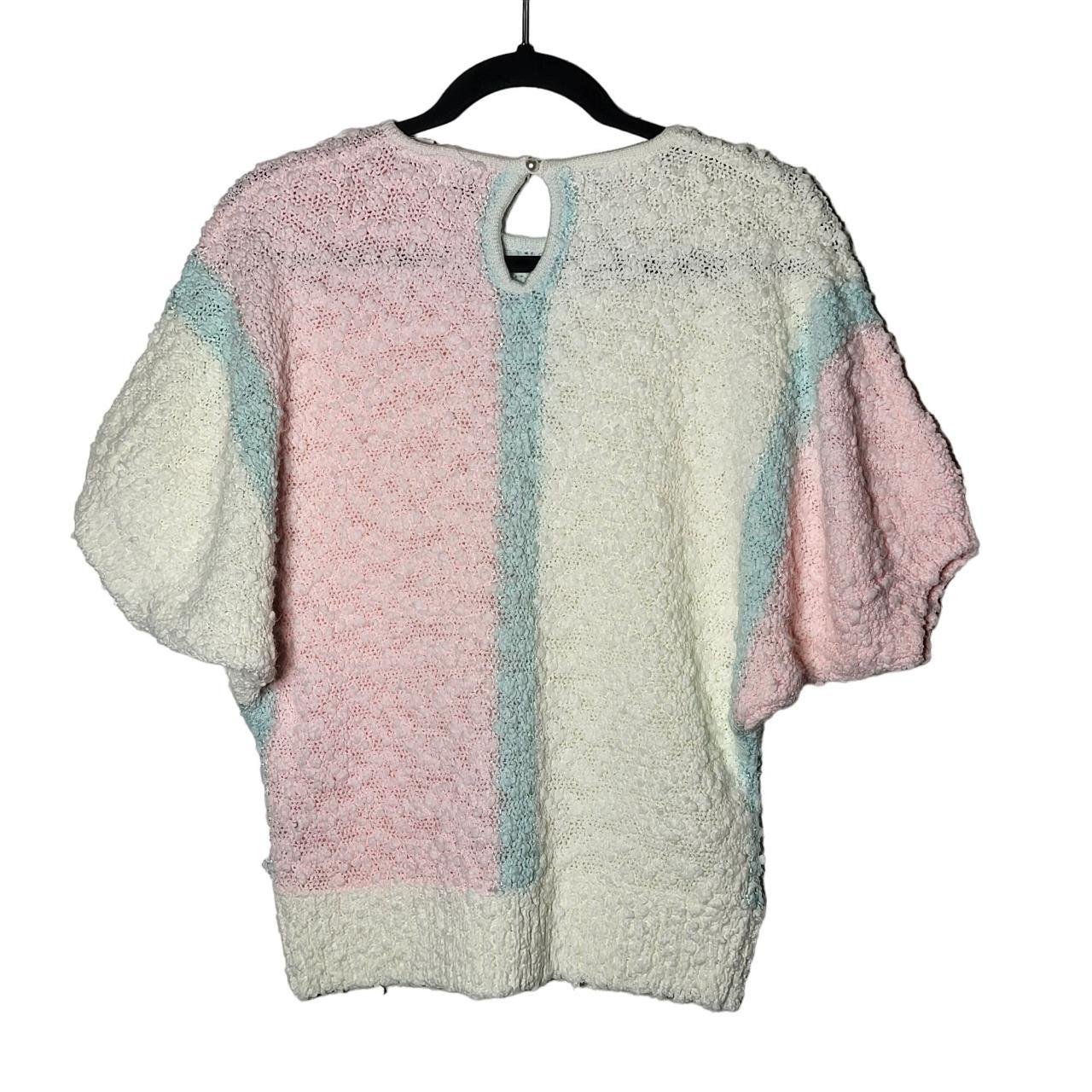 Vintage Margules Pastel Colorblock Textured Short... - Depop