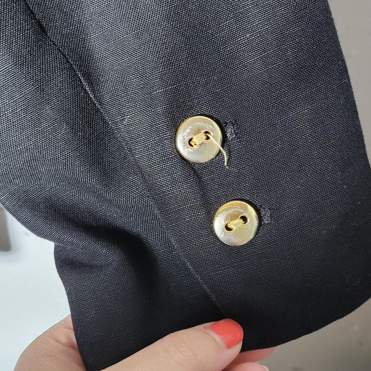 Harve Benard Women's Black Linen Button Down... - Depop