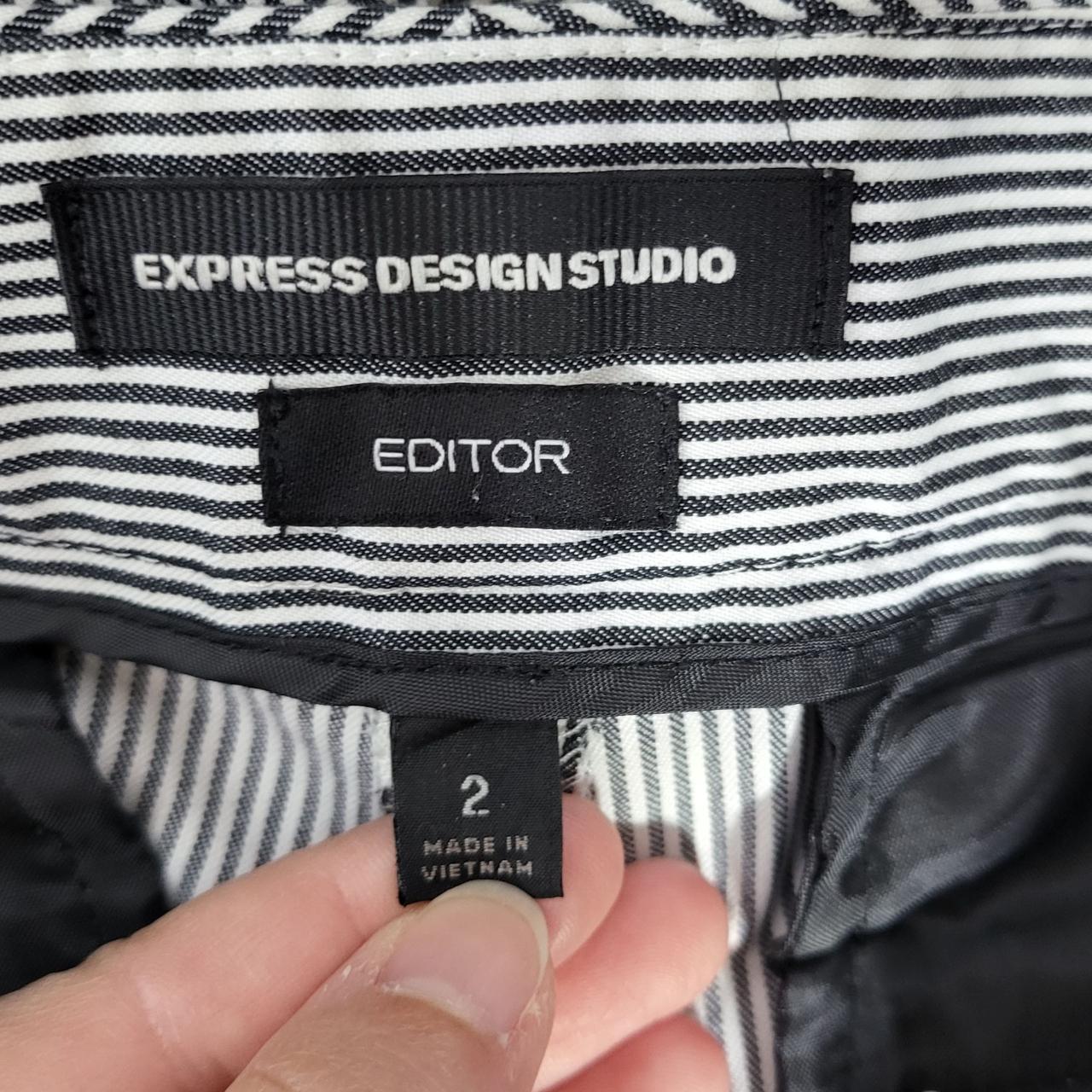 Express Design Studio Women's Editor Striped Dress... - Depop