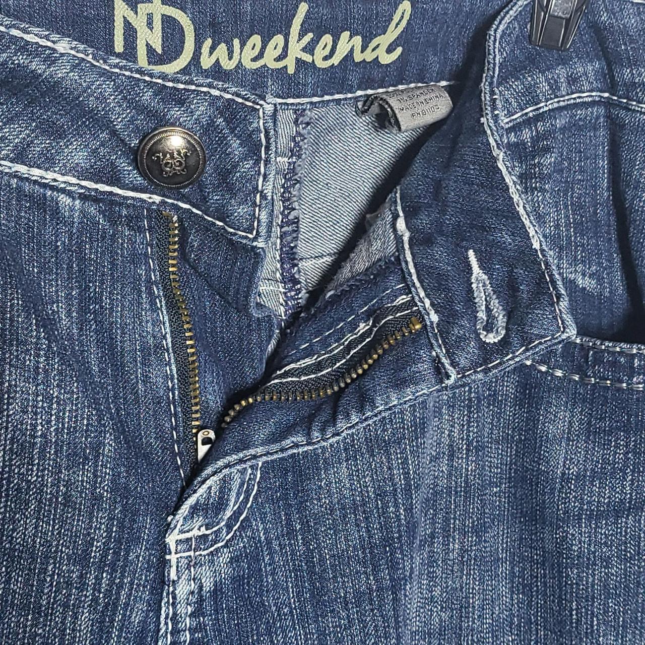 ND Weekend Women's Embroidered Bling Pocket Dark... - Depop