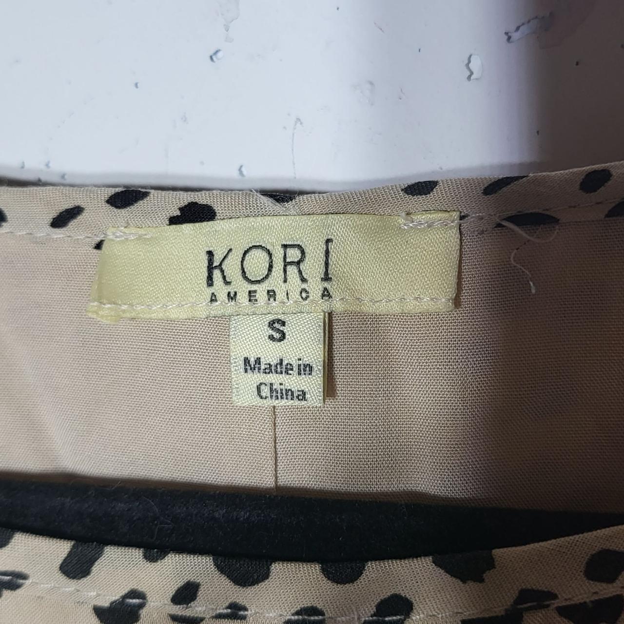 Kori America Womens Beige Animal Print Ruffle Long... - Depop