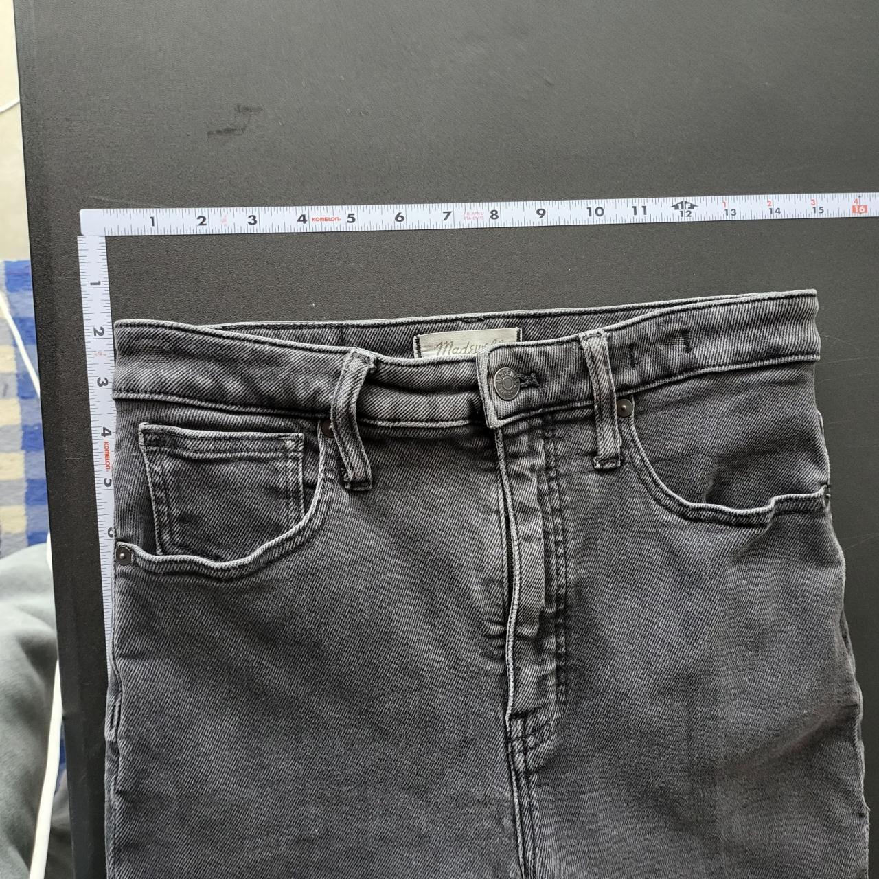 Madewell Womens Curvy High Rise Skinny Gray Denim... - Depop