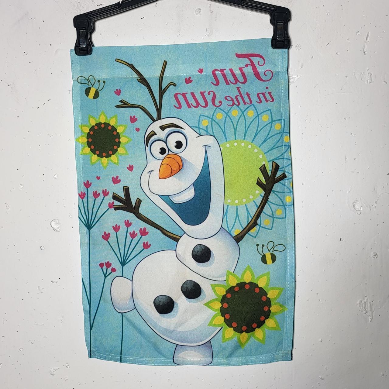 Lot of 3 Garden Flags 12x18 Olaf Mickey Mouse... - Depop
