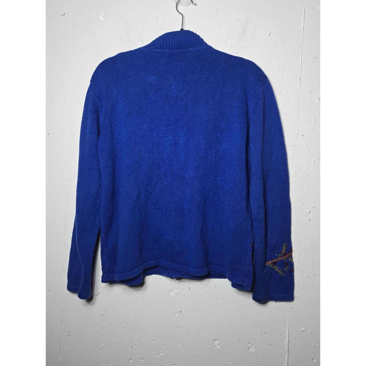 Tiara international Womens Cardinal Beaded Full Zip... - Depop