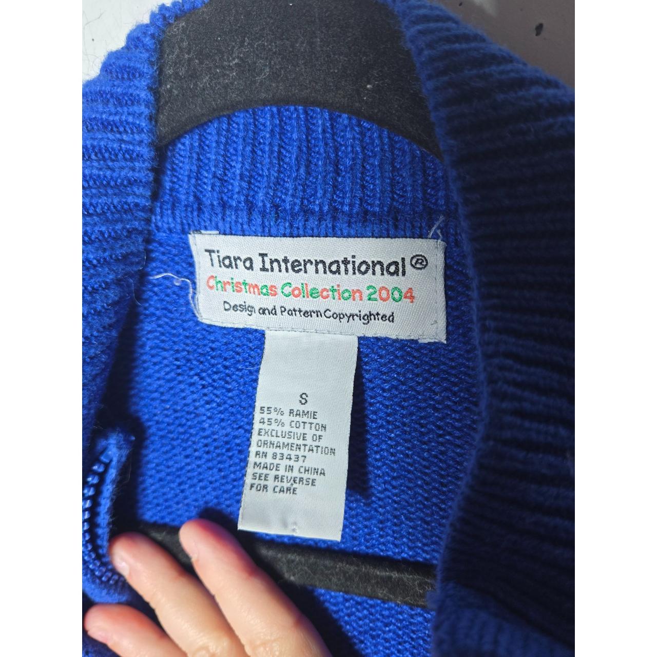 Tiara international Womens Cardinal Beaded Full Zip... - Depop