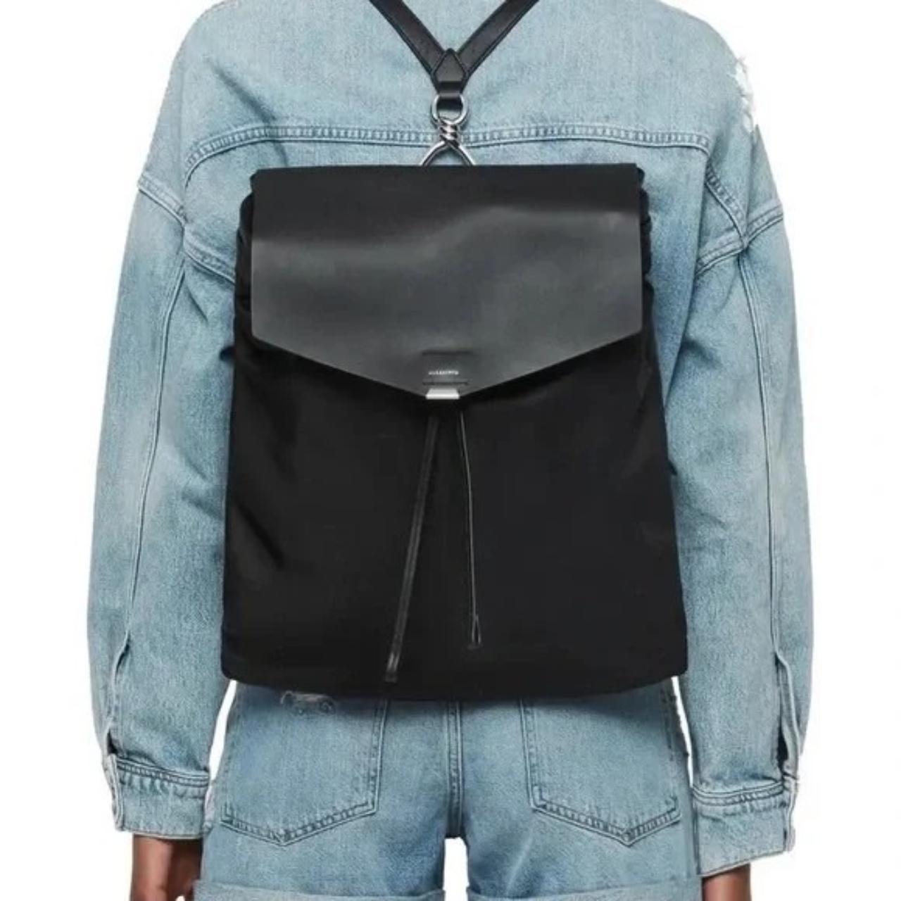Allsaints Black Nilo Flat Backpack 2020 Adjustable... - Depop