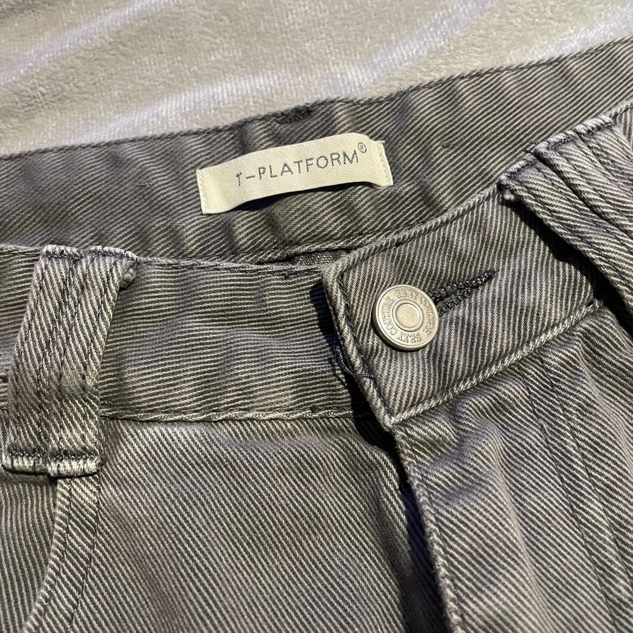🖤 Grey T-platform Jeans 🖤 - High rise jeans - Super... - Depop