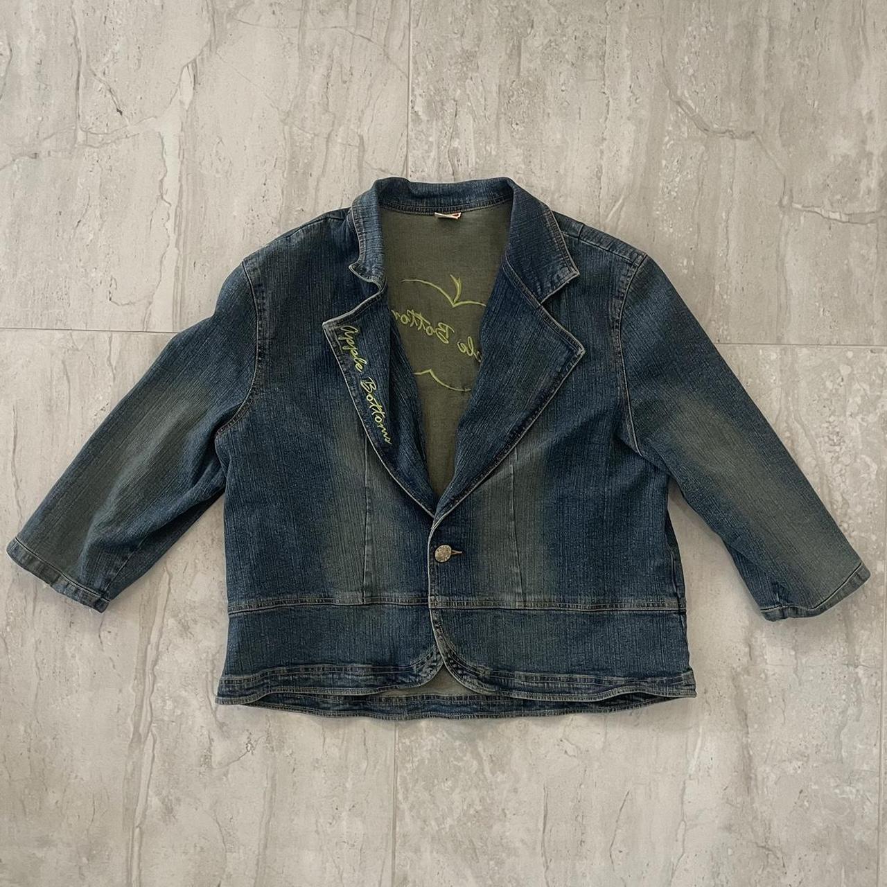 Vintage Apple Bottoms Jeans jacket 100% cotton 3XL - Depop