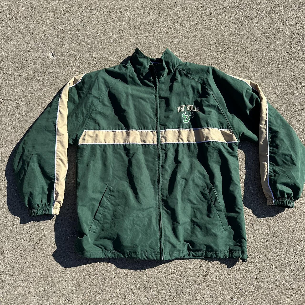 USF Bulls Zip-Up Windbreaker Jacket 🧥 Size Large... - Depop