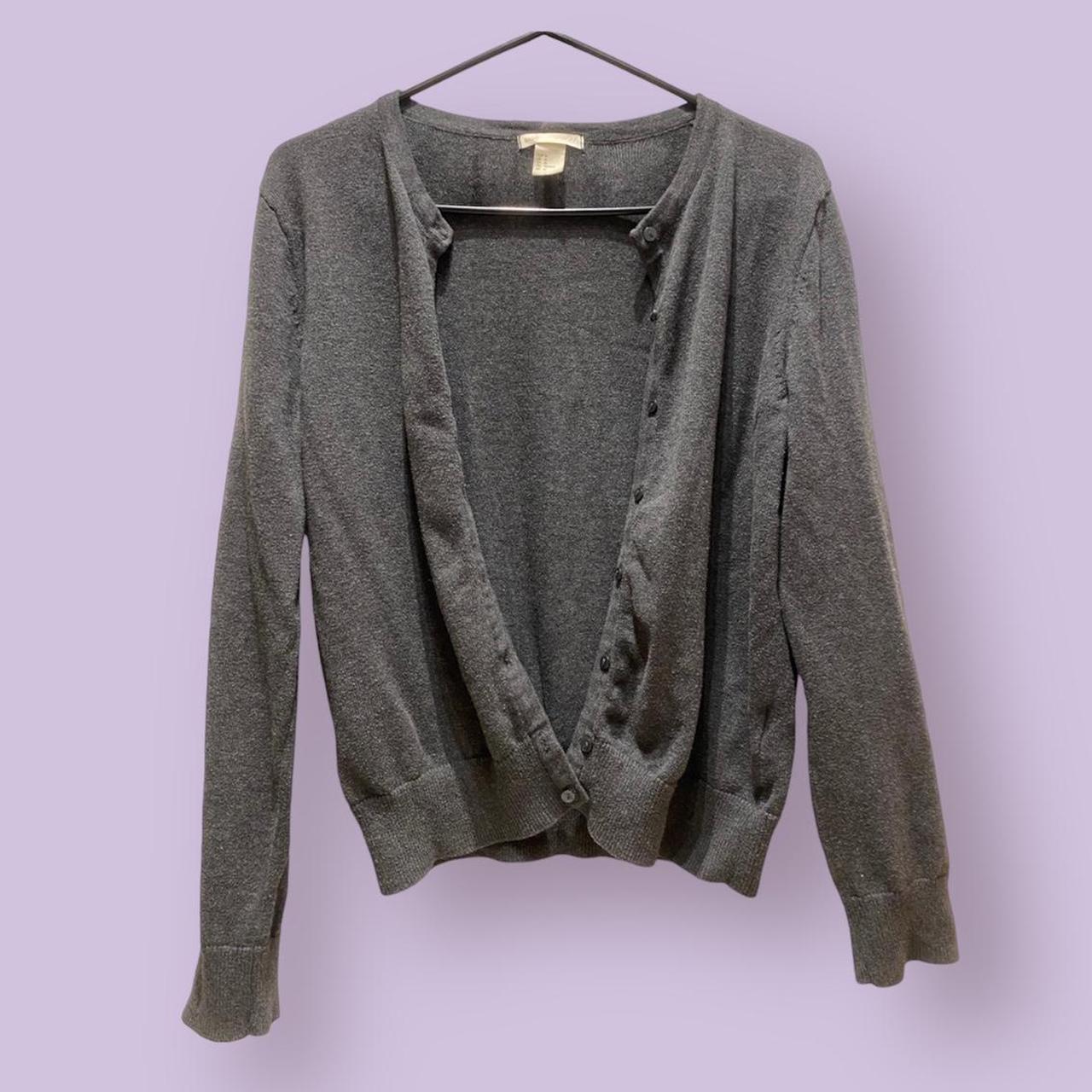 Gray H&M Cardigan from H&M in like-new condition.... - Depop