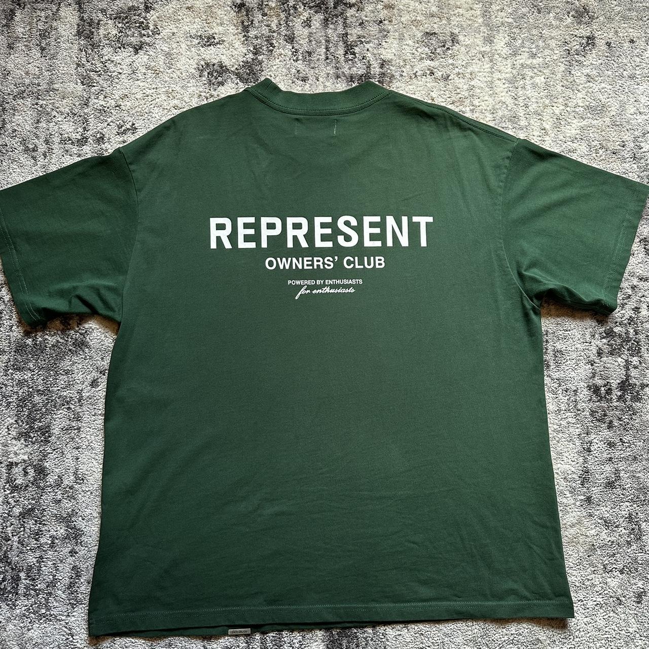 Represent Tee Green in size Large. Lightly used and... - Depop