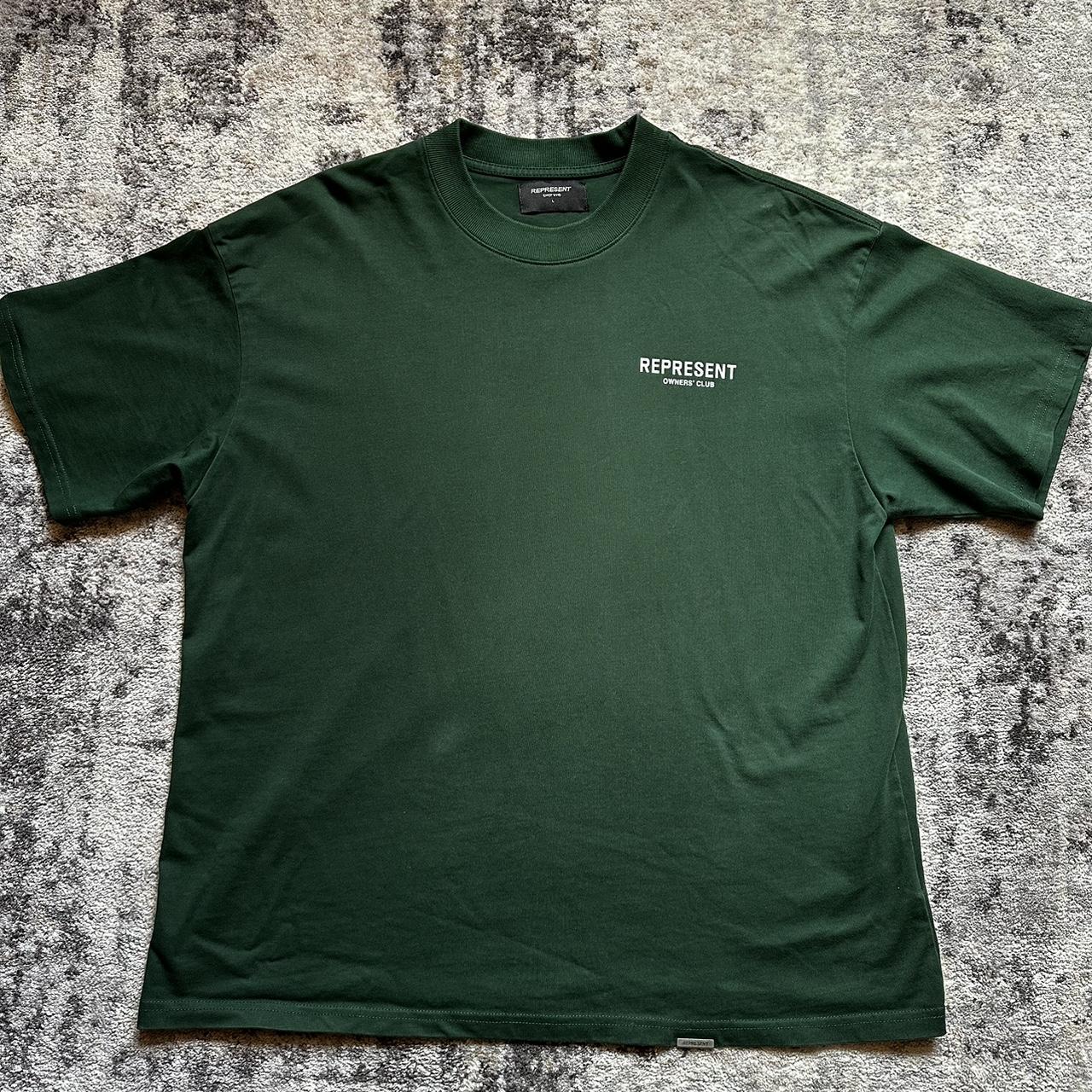 Represent Tee Green in size Large. Lightly used and... - Depop
